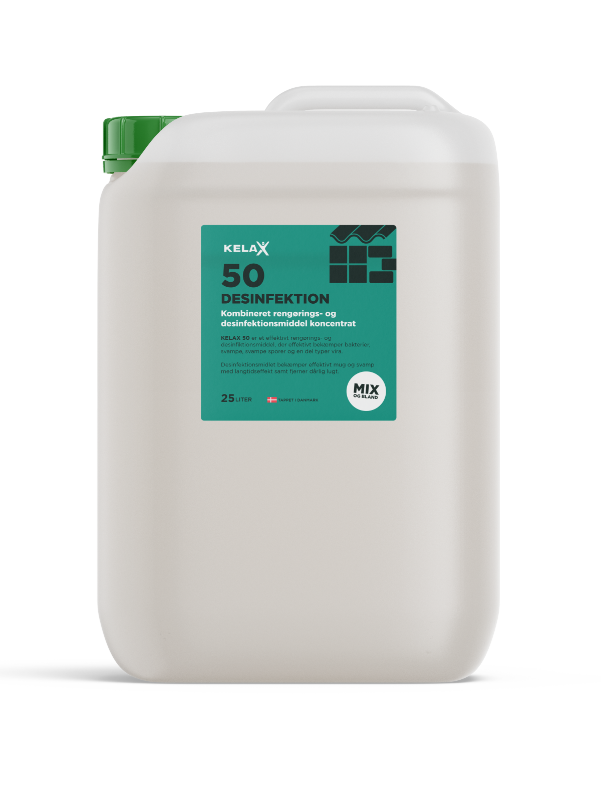KELAX 50 Desinfektionsmiddel 50% - Algemiddel og desinfektion - KELAX ApS